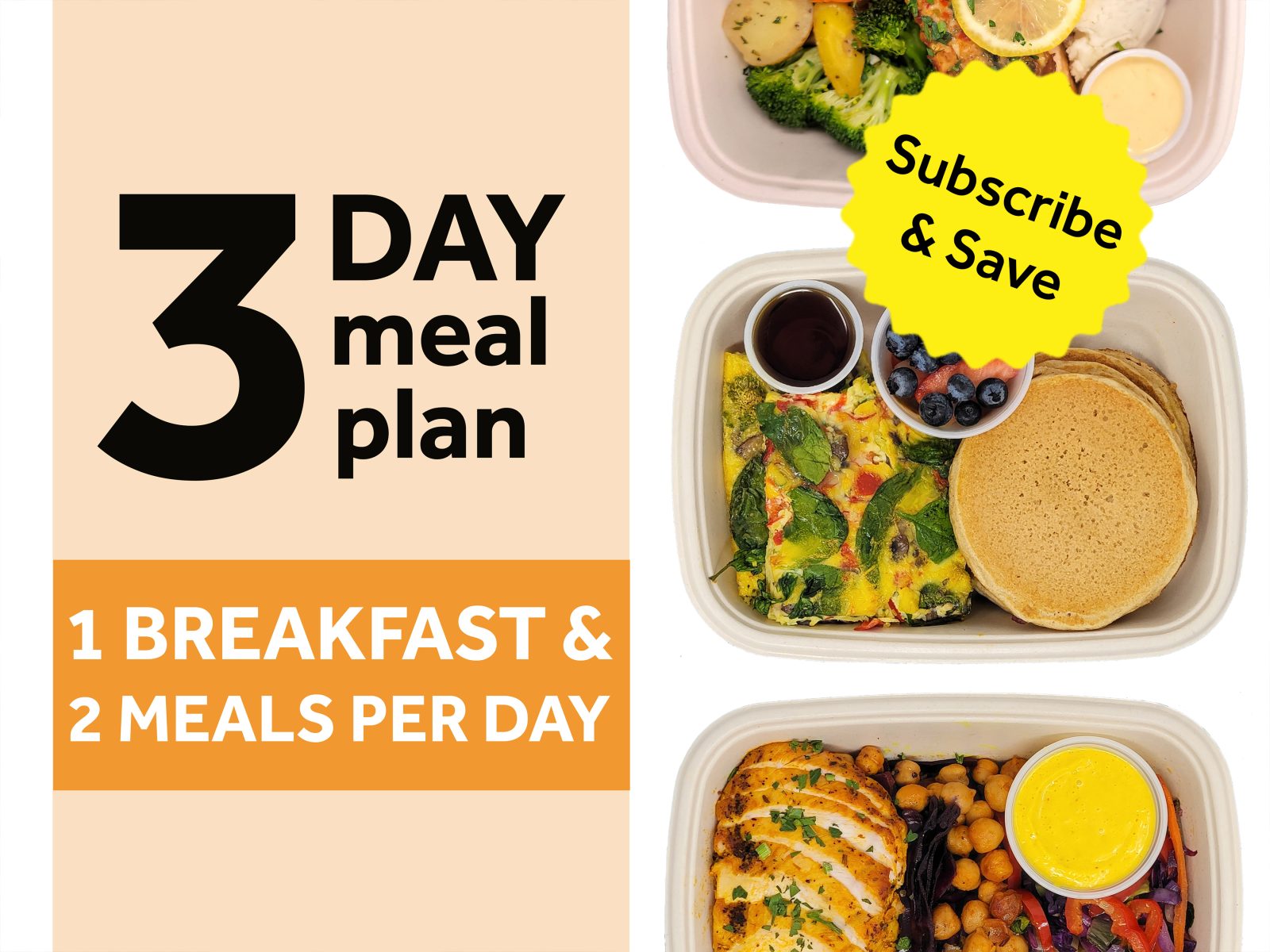 3 Meals/Day for 3 Days - Meal Plan Subscription