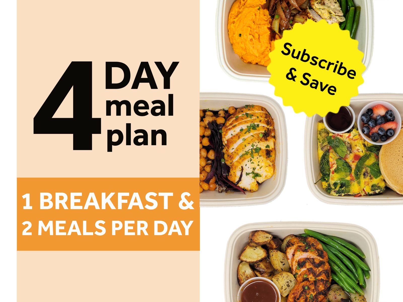Meal Plan Subscription - 3 Meals/Day for 4 Days